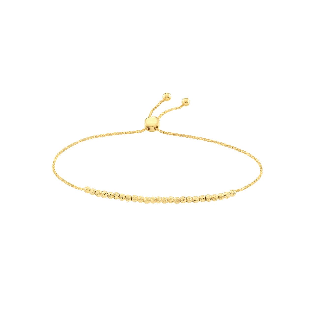 Yellow Gold Sparkling Bolo Bracelet