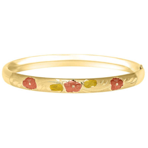 14K Gold Filled Hand Engraved Children's Bangle